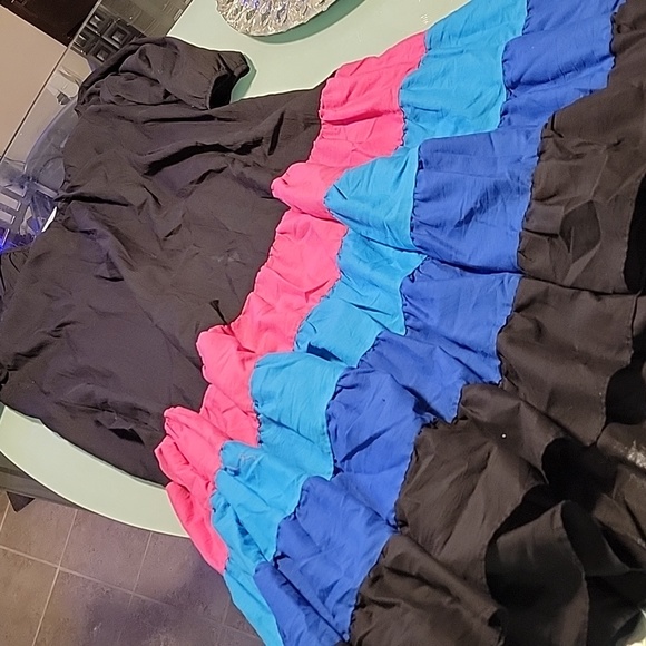 lady ronte | Dresses | Multi Color Vintage Peasant Dress Large Costume ...